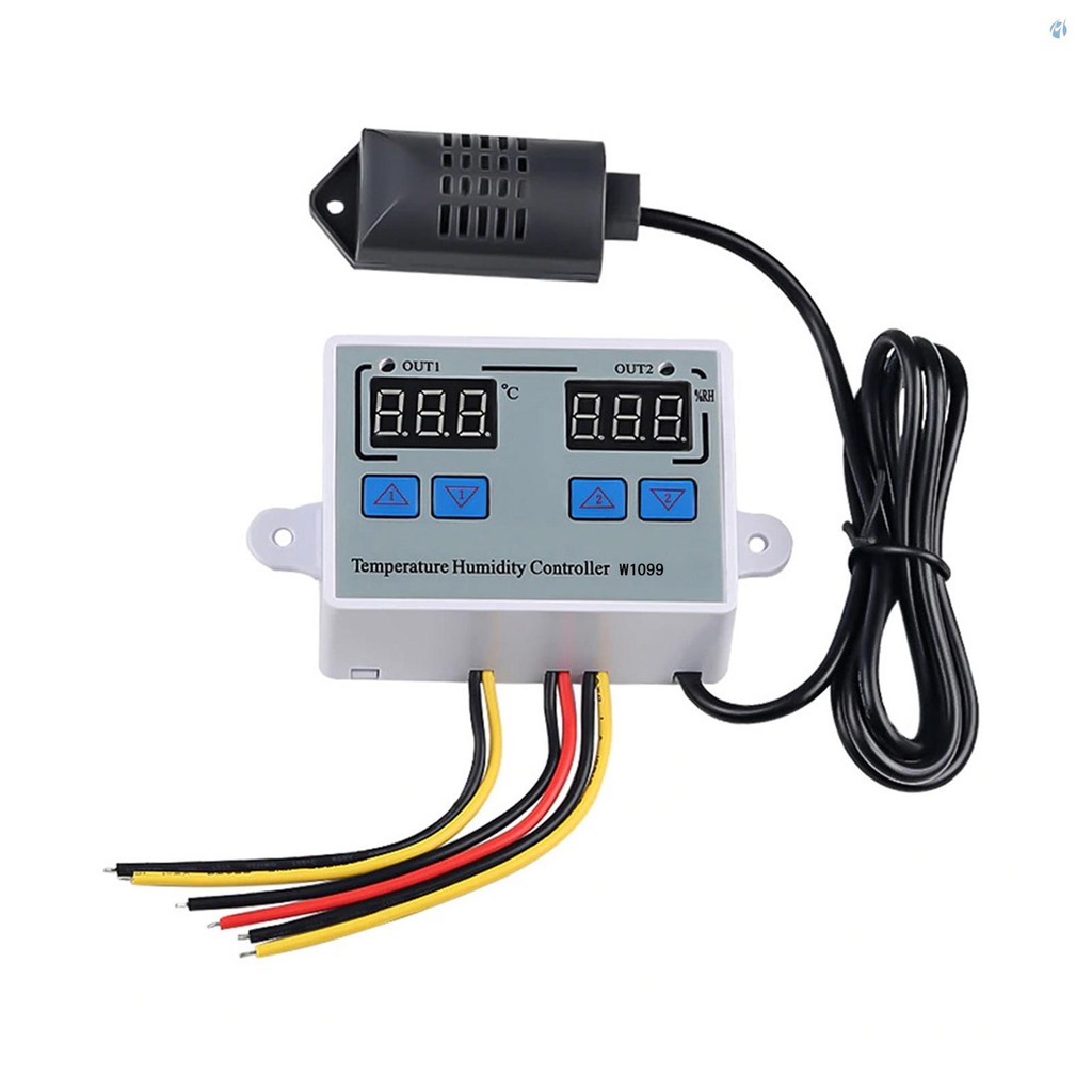 Dual Digital Temperature Humidity Controller Home Fridge Thermostat ...