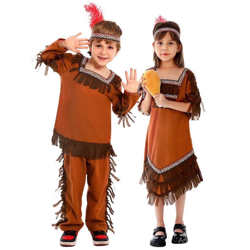 ]Kids Native American/Indian Jungle Safari Costume for Boys Girls ...