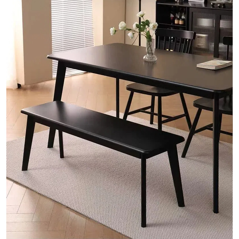 Nordic Long Bench 100% Rubber Wood Solid Wood Benches Dining Bench ...