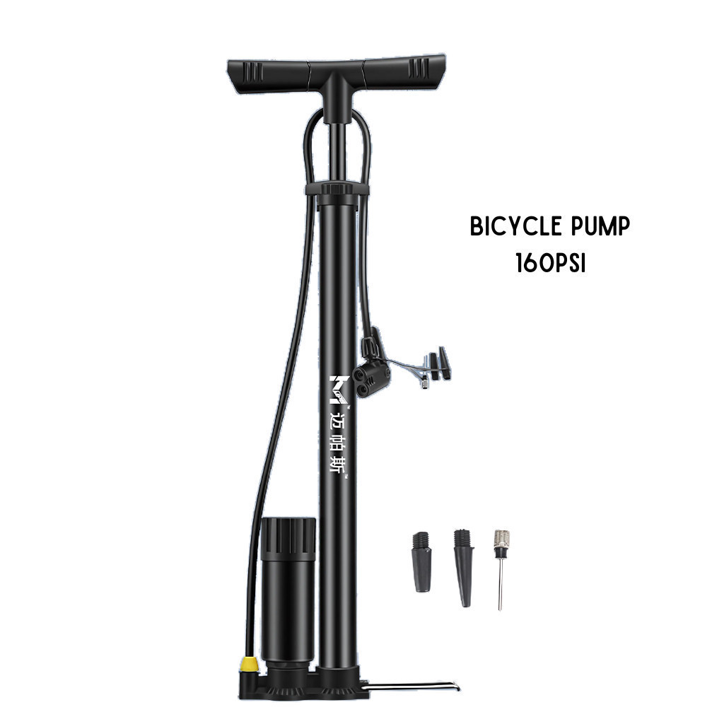 160PSI Bicycle Road Bike Cycling Air Pump Floor Hand Pumper w Gauge ...