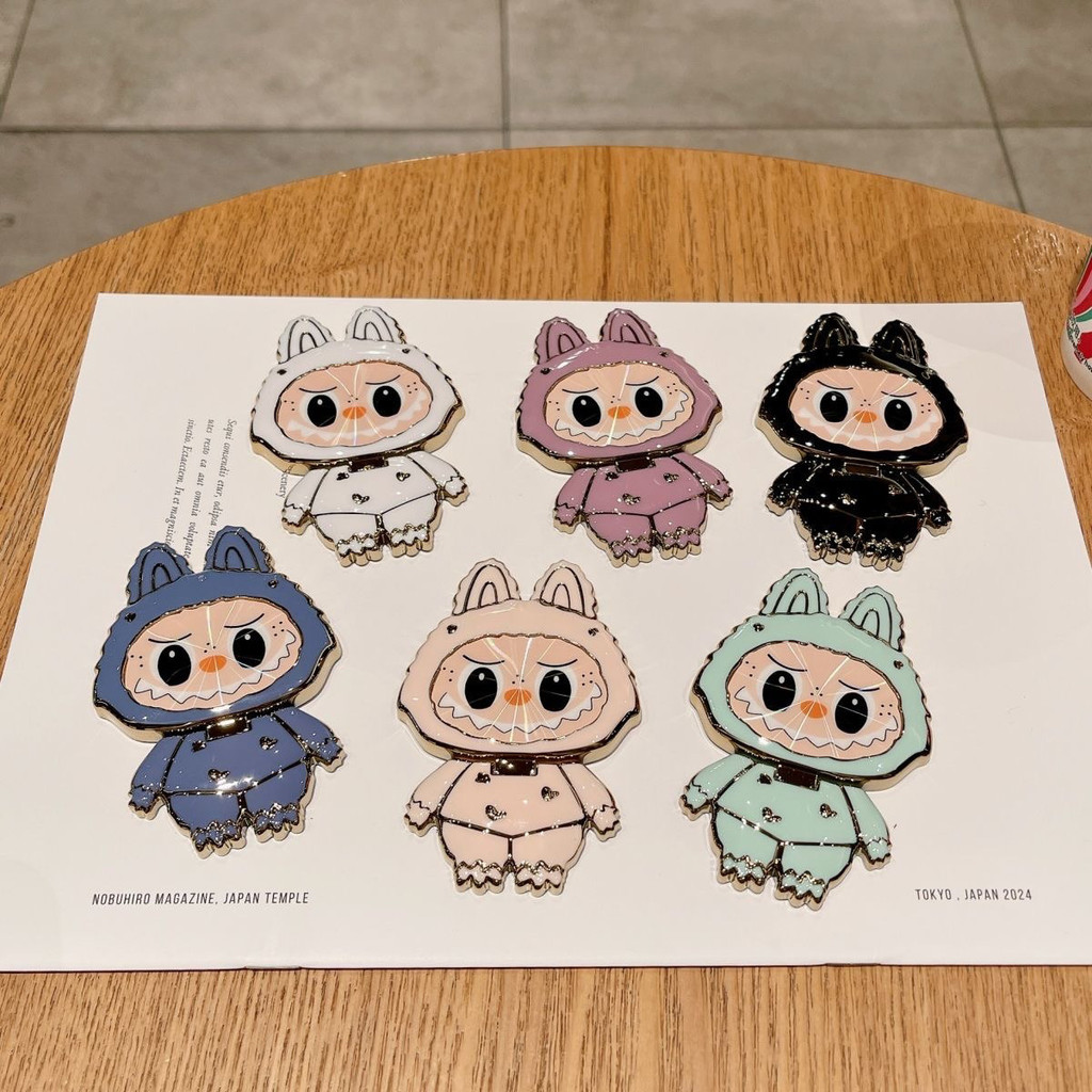 Cartoon Cute labubu Phone Holder labubu Makeup Mirror Holder Mirror ...