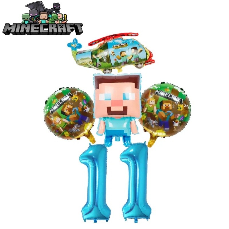 Minecraft themed children's party cartoon color numbers 1-12-year-old ...