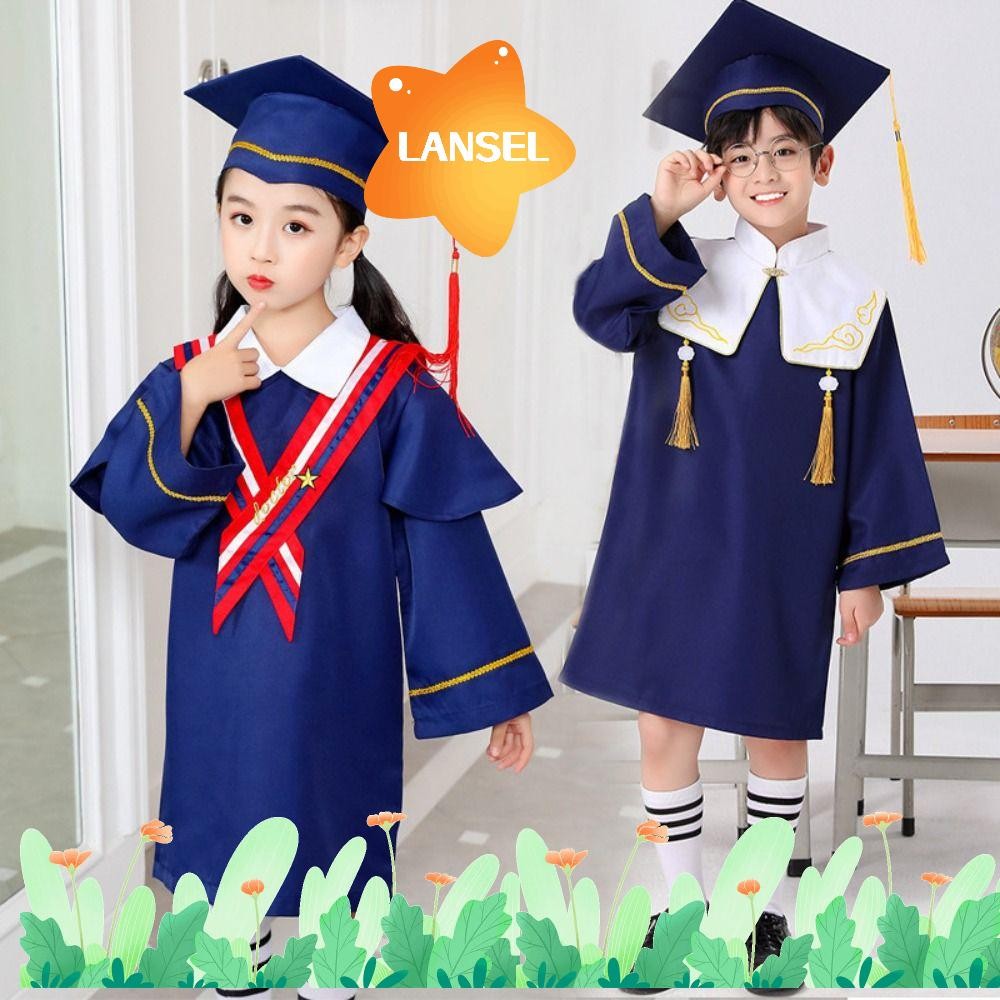 LANSEL 2Pcs/Set Children Graduation Gown Set, Congrats Grad Honors ...