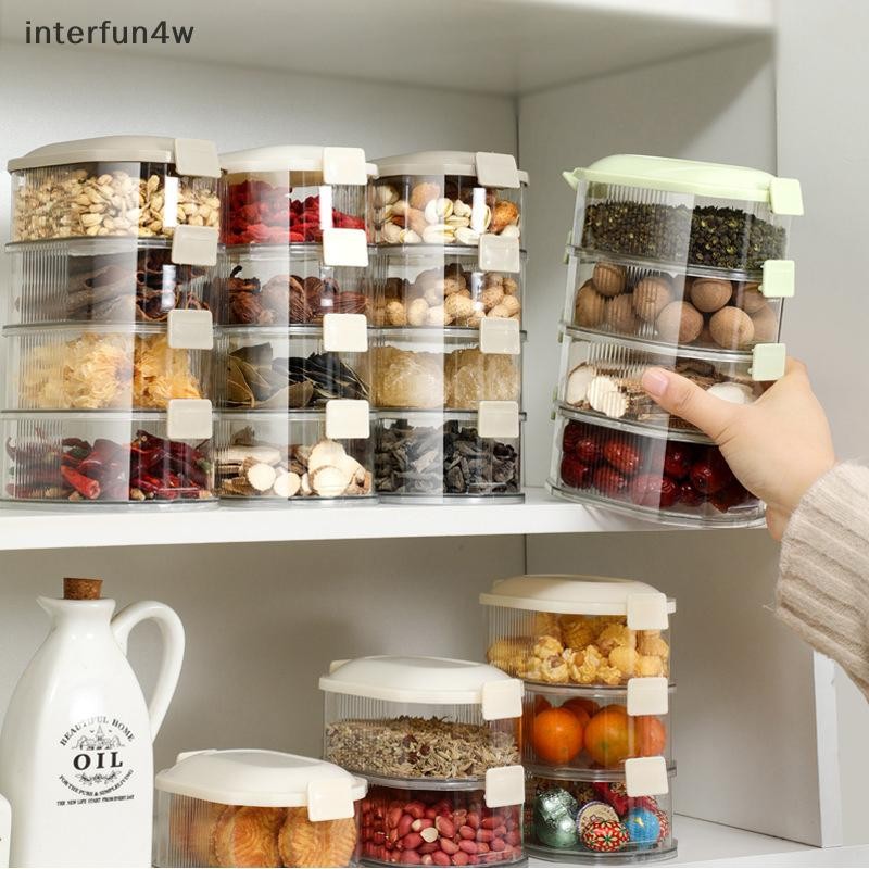 interfun4w Kitchen Spice Storage Box Onion Ginger Garlic Fresh-keeping ...
