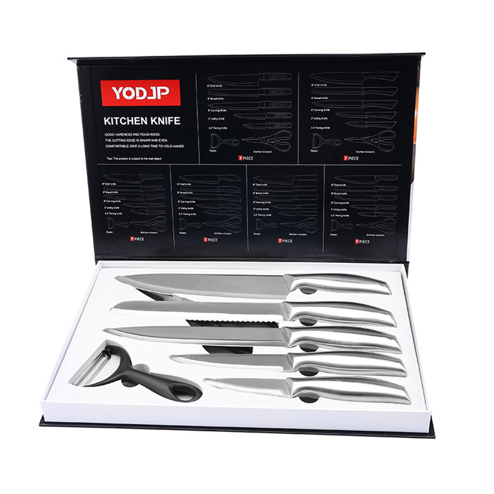 Kitchen Knife Complete 7 Pieces 403 Stainless Steel Knife Set Fruit ...