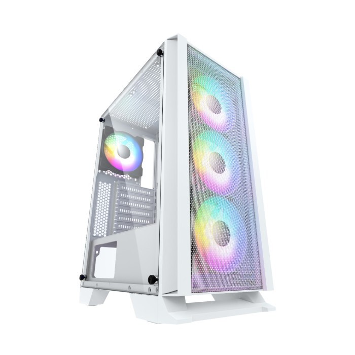 Infinity NEBULA V4 WHITE Tempered Glass Casing - ATX, mATX Gaming Case ...