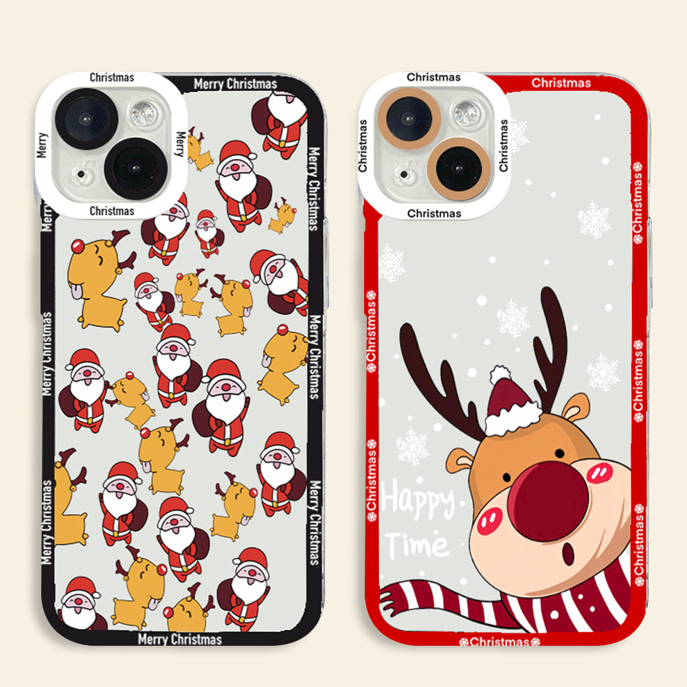 Christmas Elk Santa Claus Case For Samsung S25 S24 S23 Ultra S22 S21 ...