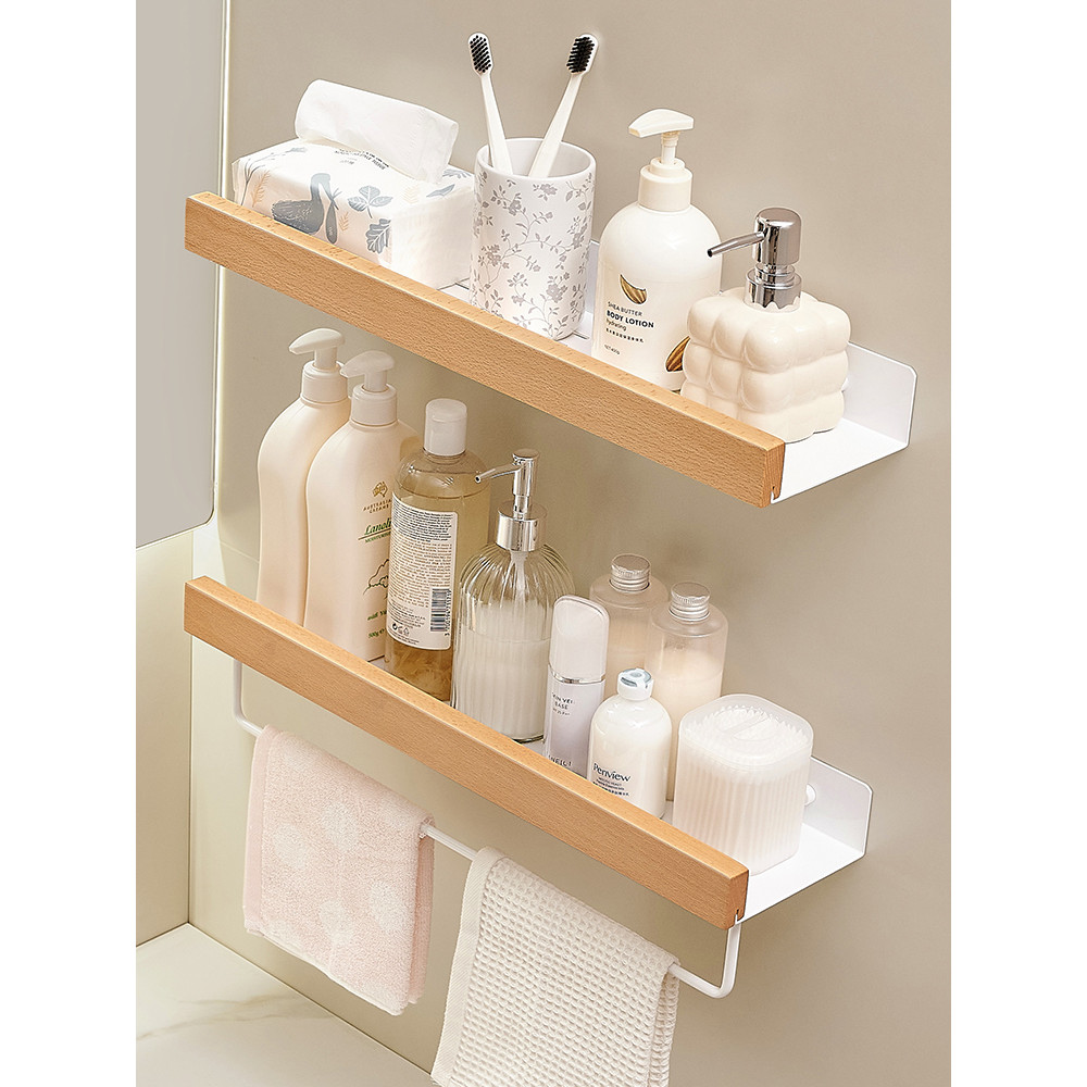 [48H Shipping] Bathroom Storage Rack No Drilling Toilet Bathroom ...