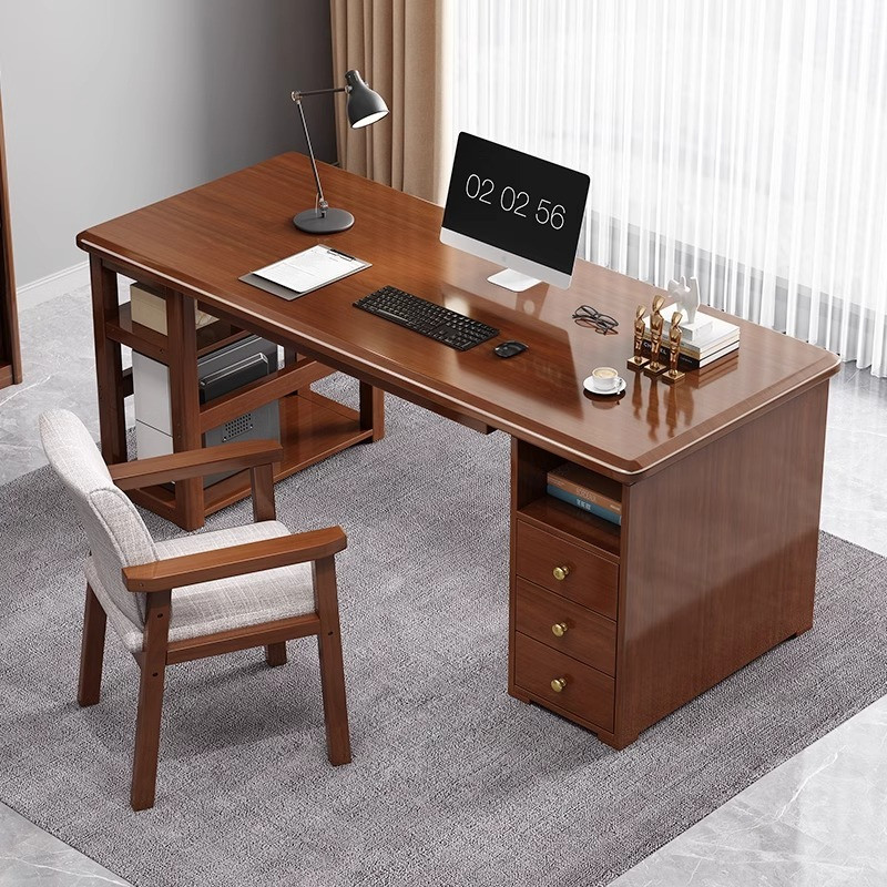 [Pre-orer] Solid wood desk simple modern desktop computer desk with ...