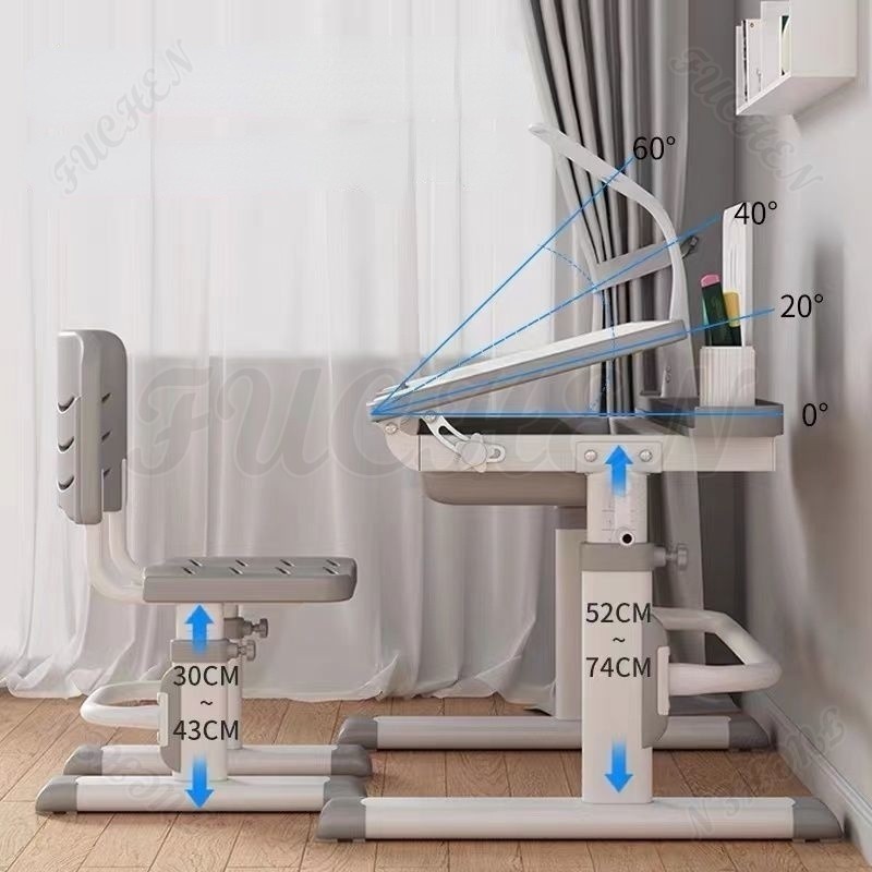 Study Table With Shelves Foldable Table Lamp Study Desk With Shelf Kids ...