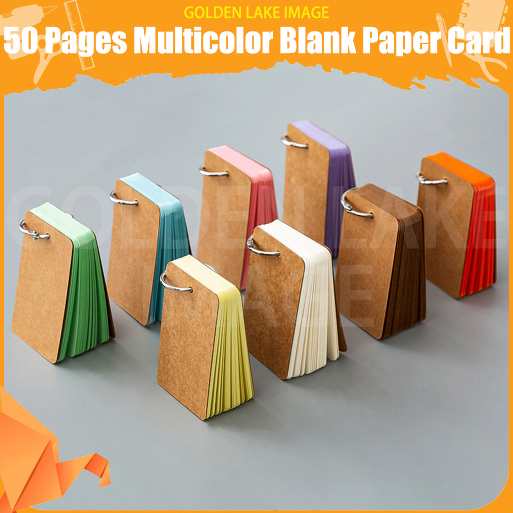 Plain Card DIY Color Paper Mini Memo Notepad Note Book Reminder Hard ...