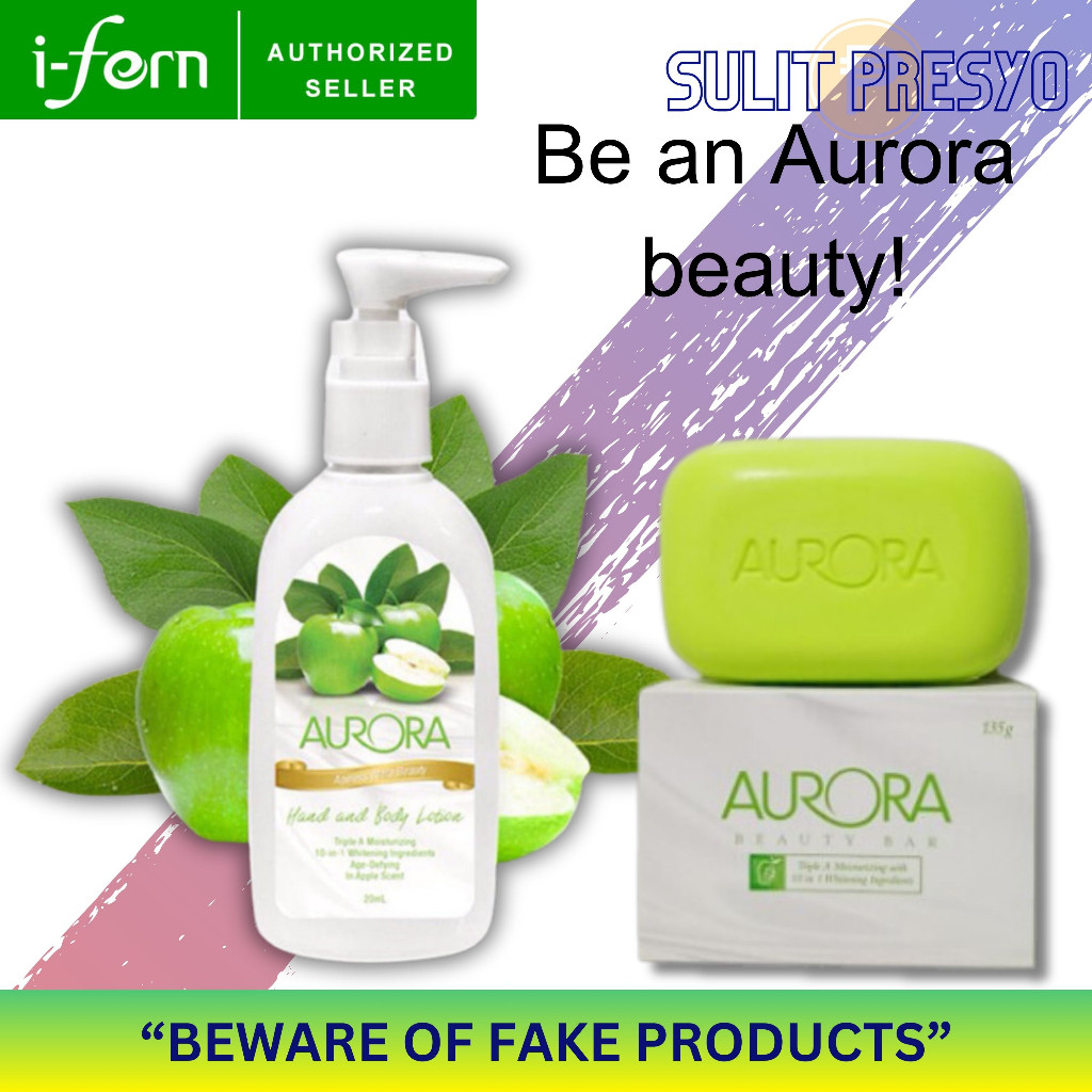 Combo Aurora Hand and Body Lotion + Bar Soap (200ml and 135g) | Shopee ...