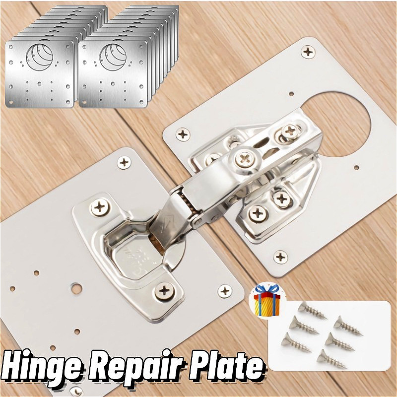 5/8Hole Hinge Repair Plates Stainless Steel Hinge Repair Plate Wardrobe ...