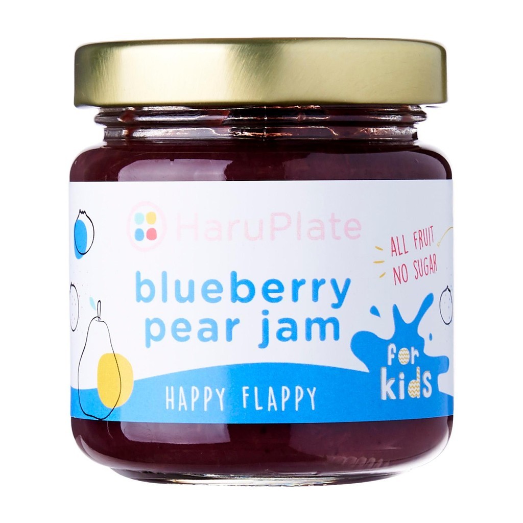 HaruPlate Happy Flappy Blueberry and Pear Jam 100g | Shopee Singapore