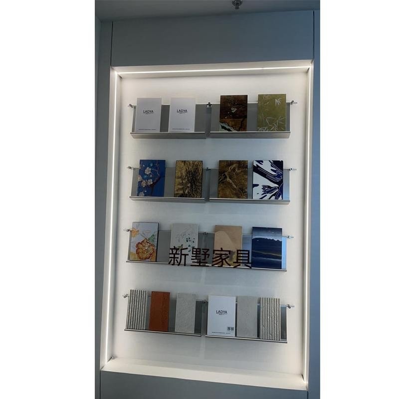 Stainless Steel Silver Magazine Rack Bookshelf Industrial Style Wall ...