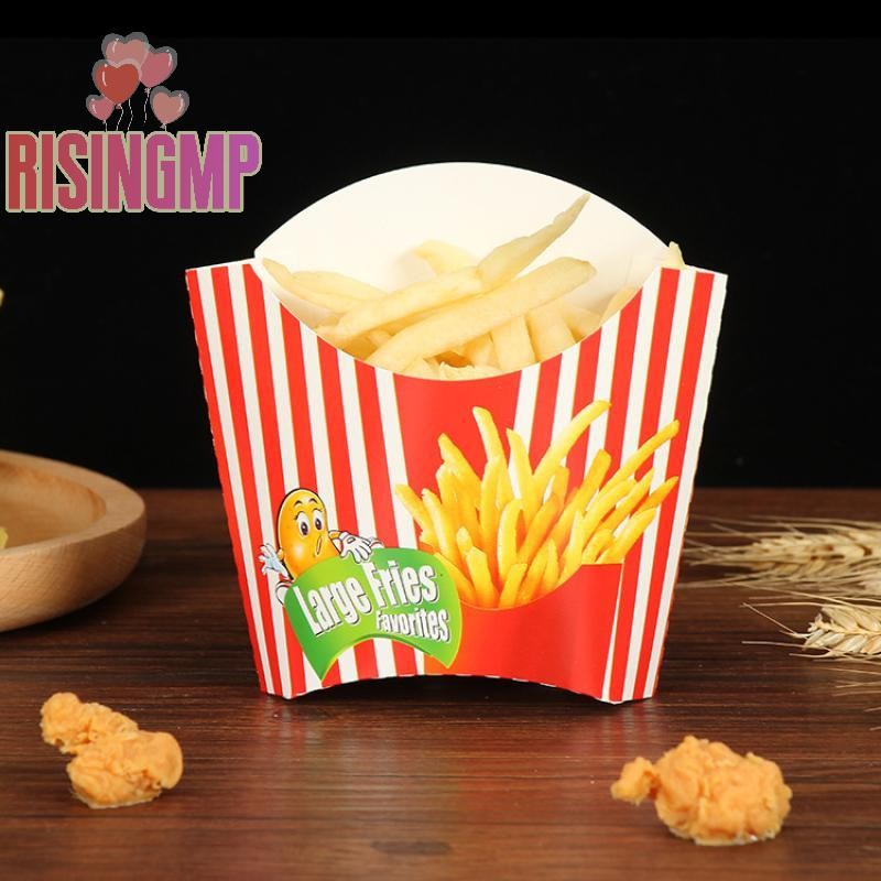 [risingmpS] 50Pcs Paper French Fry Box Disposable Paper Charcuterie Cup ...