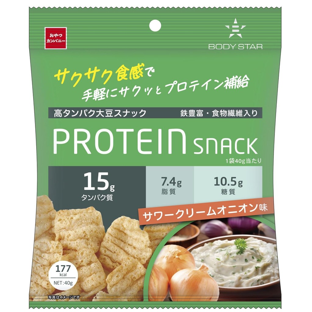 Snack Company Crispy Texture Protein Snack Sour Cream Onion Flavor 40g ...
