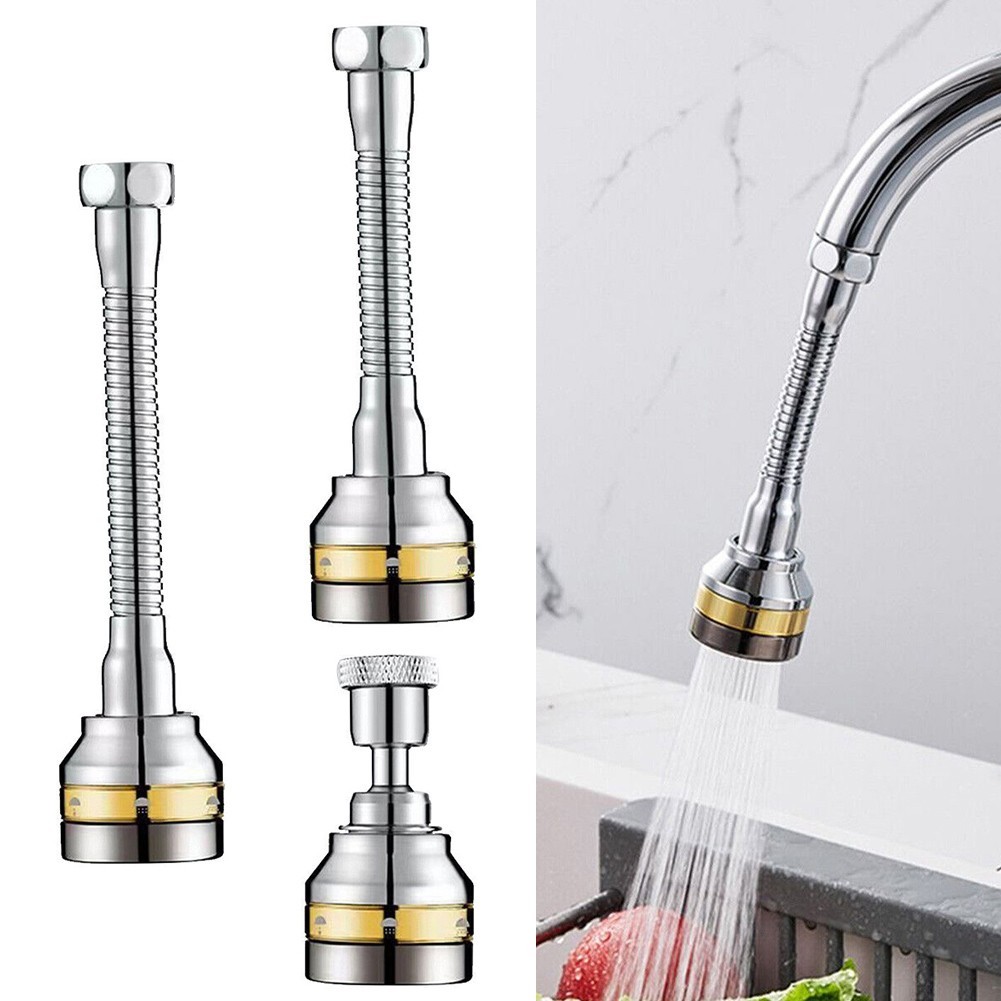 [DL] 360° Faucet Extender Bendable Kitchen Sink Flexible Tap Spray Head ...