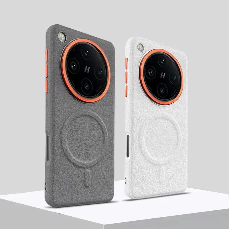 Magnetic Suction Plain Leather Mobile Phone Case for Oppo Find X8 Pro ...