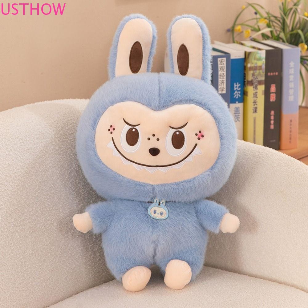 USTHOW Labubu Plush Stuffed Doll, Big Eye Stuffed Labubu Time Plush Toy ...