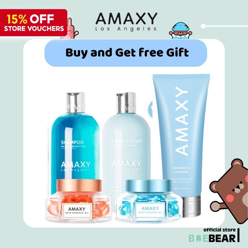 [Authorised] AMAXY Restorative Hair Mask FULL SET | Shampoo FULL SET ...