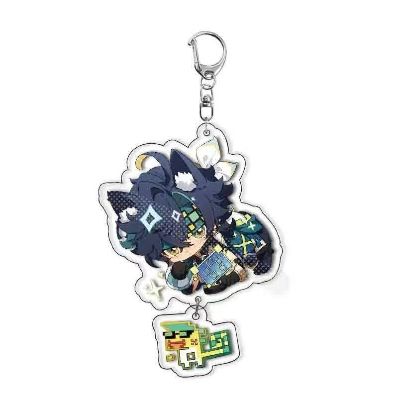 2025 Cute Game Genshin Impact Cartoon Kawaii Cosplay Keychain Kinich ...