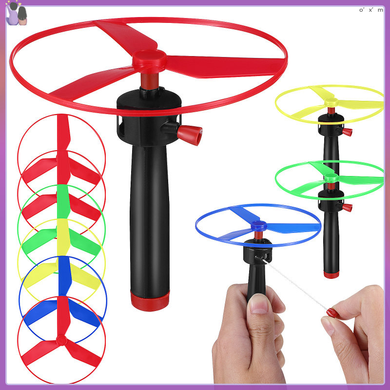 Toys Robots Launcher Flyer UFO Propeller Small Plastic Flying Saucer ...
