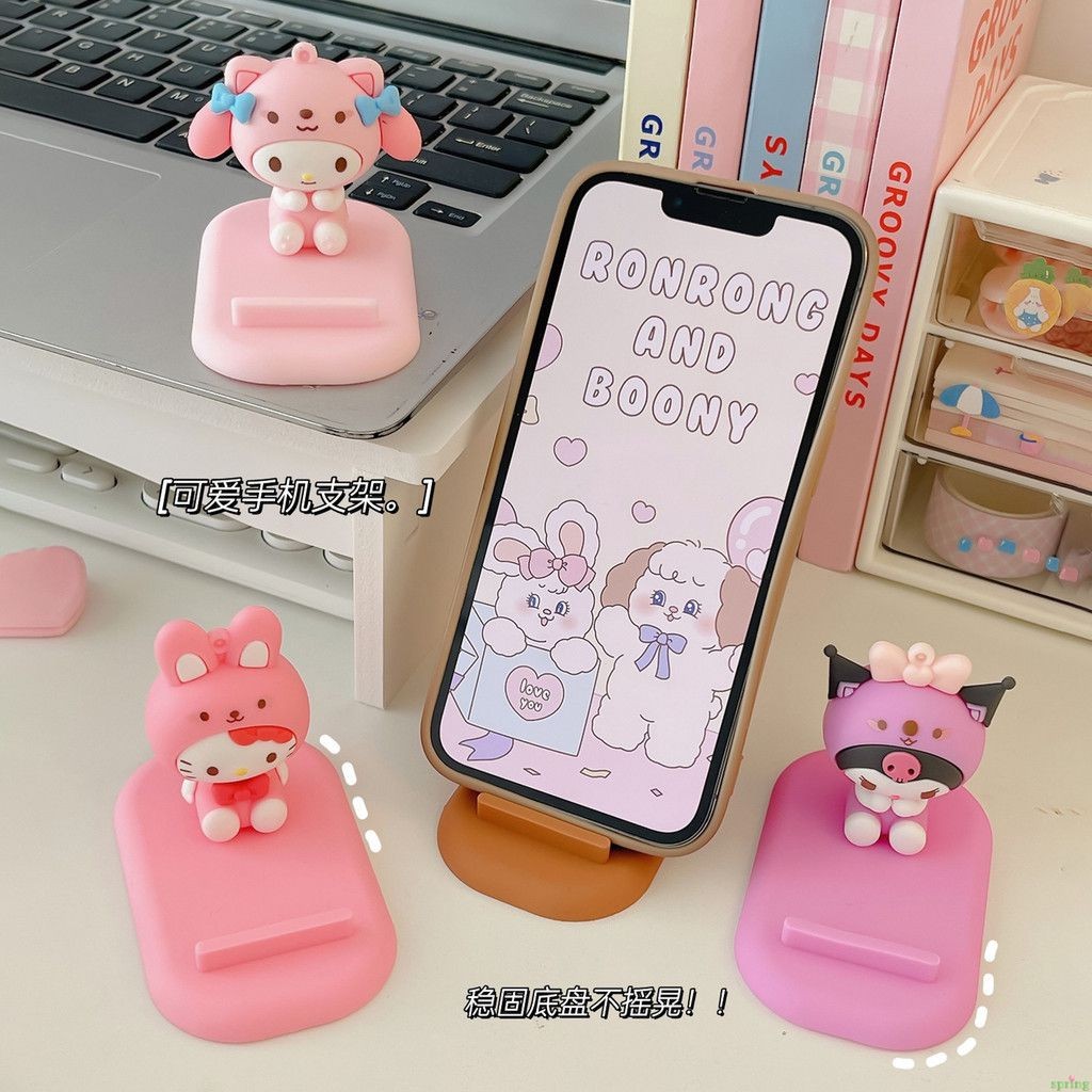 Cartoon Sanrio Doll Mobile Phone Stand Creative Purin Hello Kitty ...
