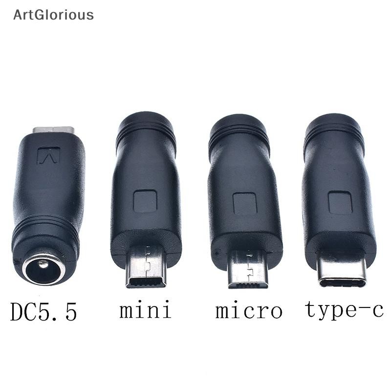 AG Type C / Tablet Micro USB 2.0 To DC 5.5x2.1 Mm Power Jack Adapter ...