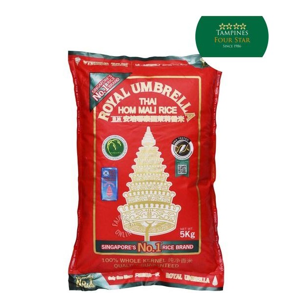 Royal Umbrella Jasmine Fragrant Rice 5kg | Shopee Singapore