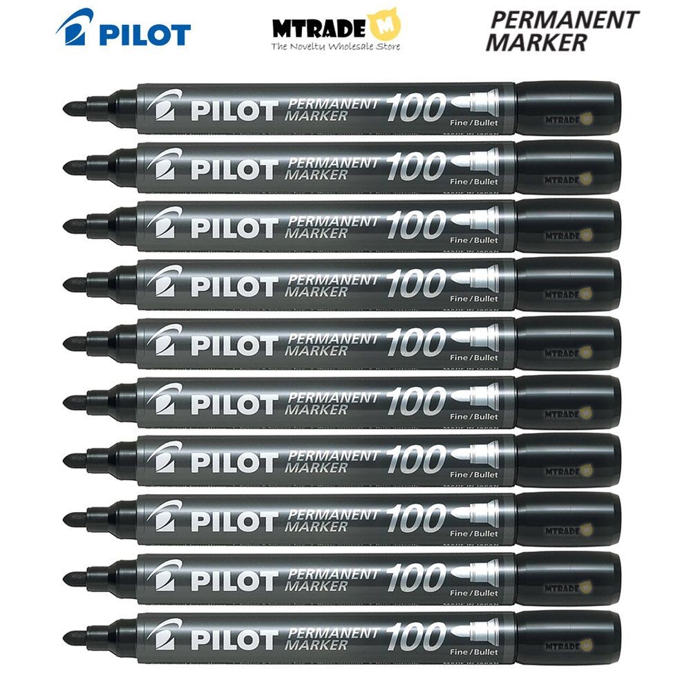 [Bundle 10 Pcs] Pilot Bullet Point Permanent Marker MPM-10F | Shopee ...