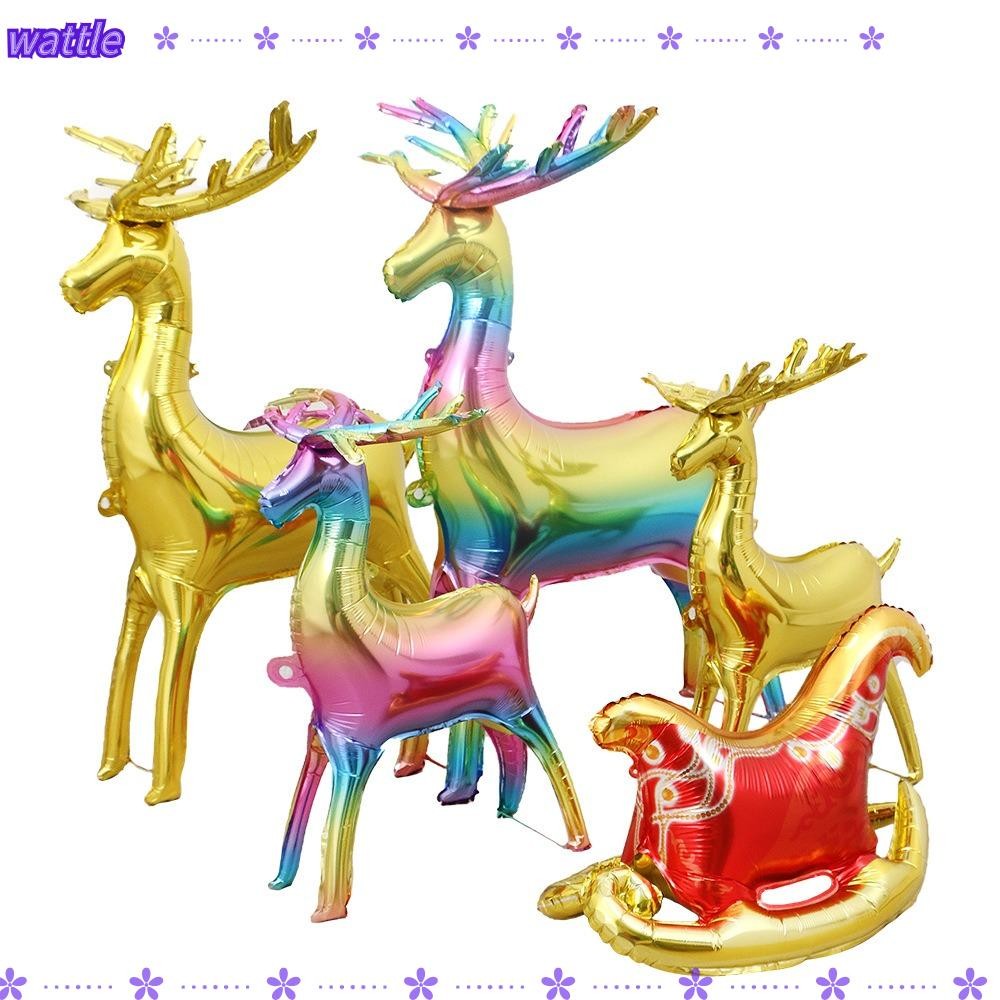 WATTLE Foil Balloons, Christmas Standing Elk Xmas Reindeer Inflatable ...