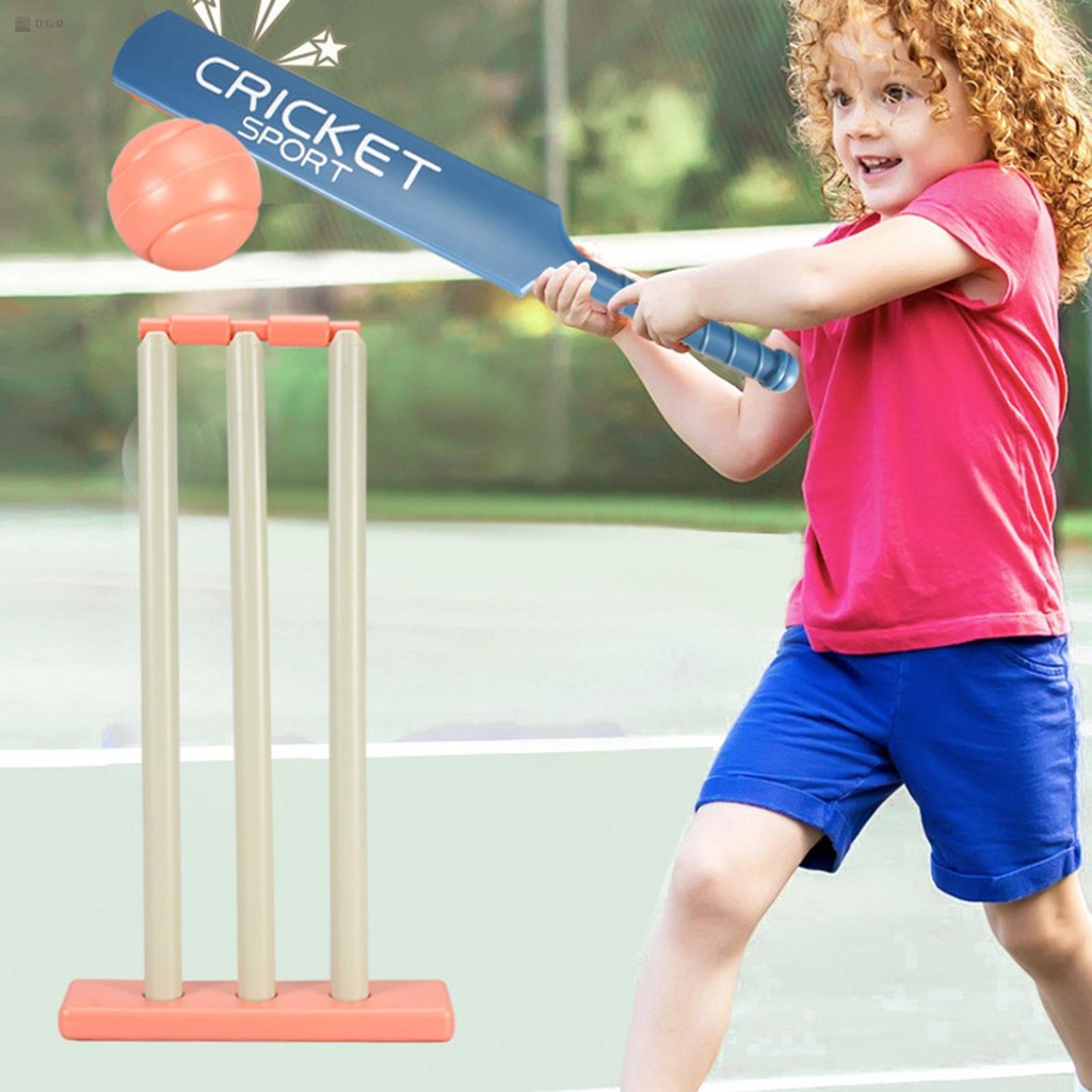 ABS Plastic Cricket Bat Set Cricket Bat and Ball Beach Wicket Stand Kit ...