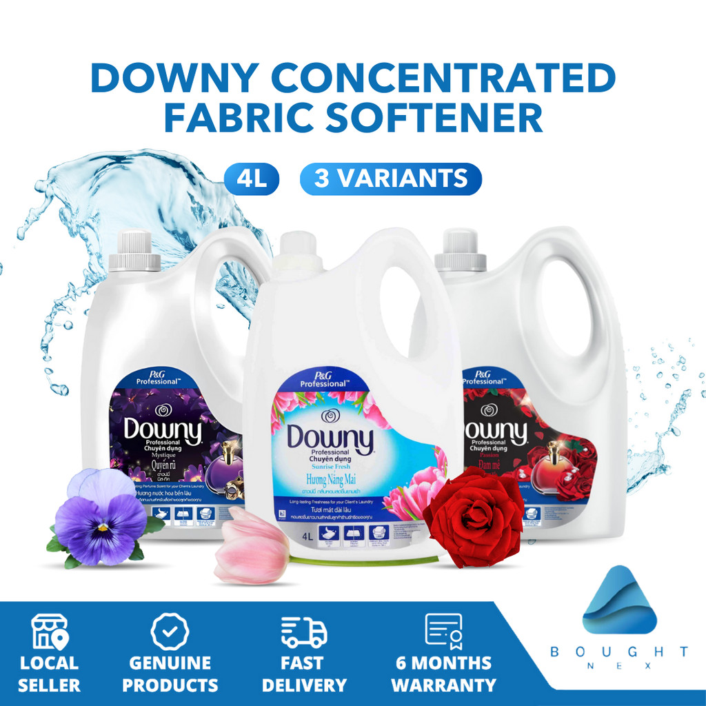 Downy Concentrated Fabric Softener 4L - Sunrise, Mystique, Passion Long ...