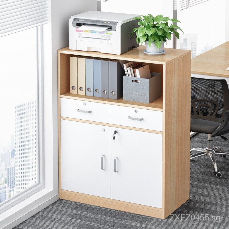 Lockable File Cabinet Partition Wooden Document Cabinet Low Cabinet ...
