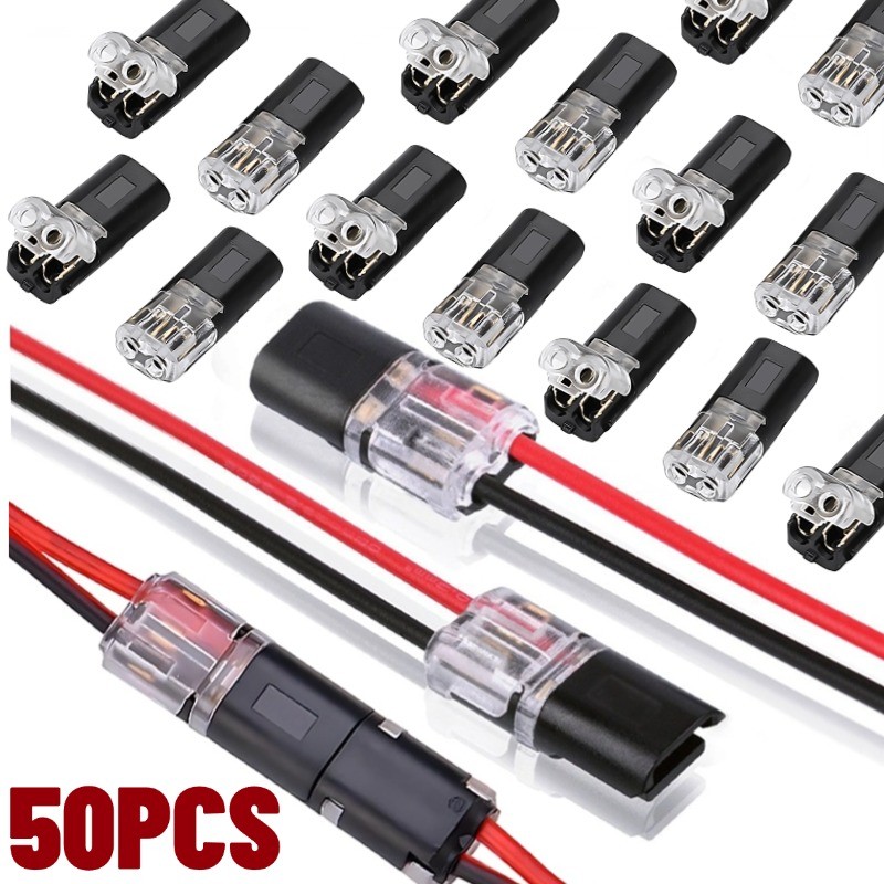 2 Pin Way Plug Waterproof Electrical Connector Double-Wire Plug-in ...