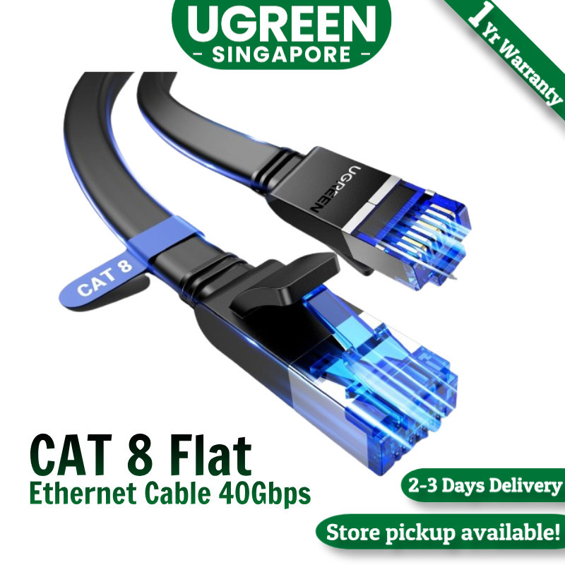 UGREEN Ethernet Cable 7.5m, Cat 8 Ethernet Cable with 40Gbps 2000Mhz ...