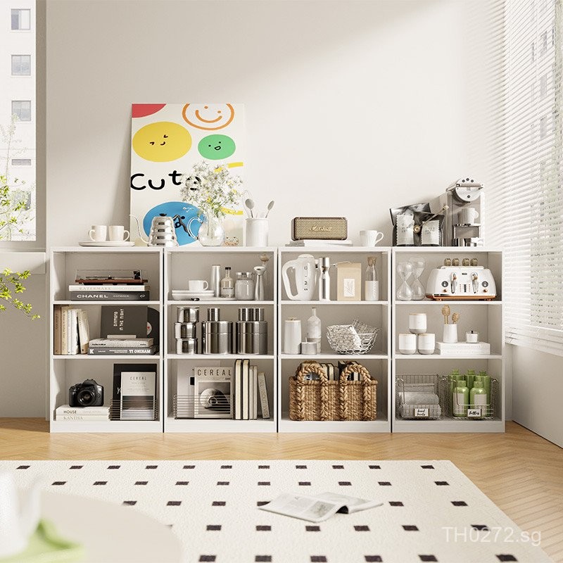 Steel Grid Bookshelf Integrated Multi-layer Storage Display Cabinet# ...