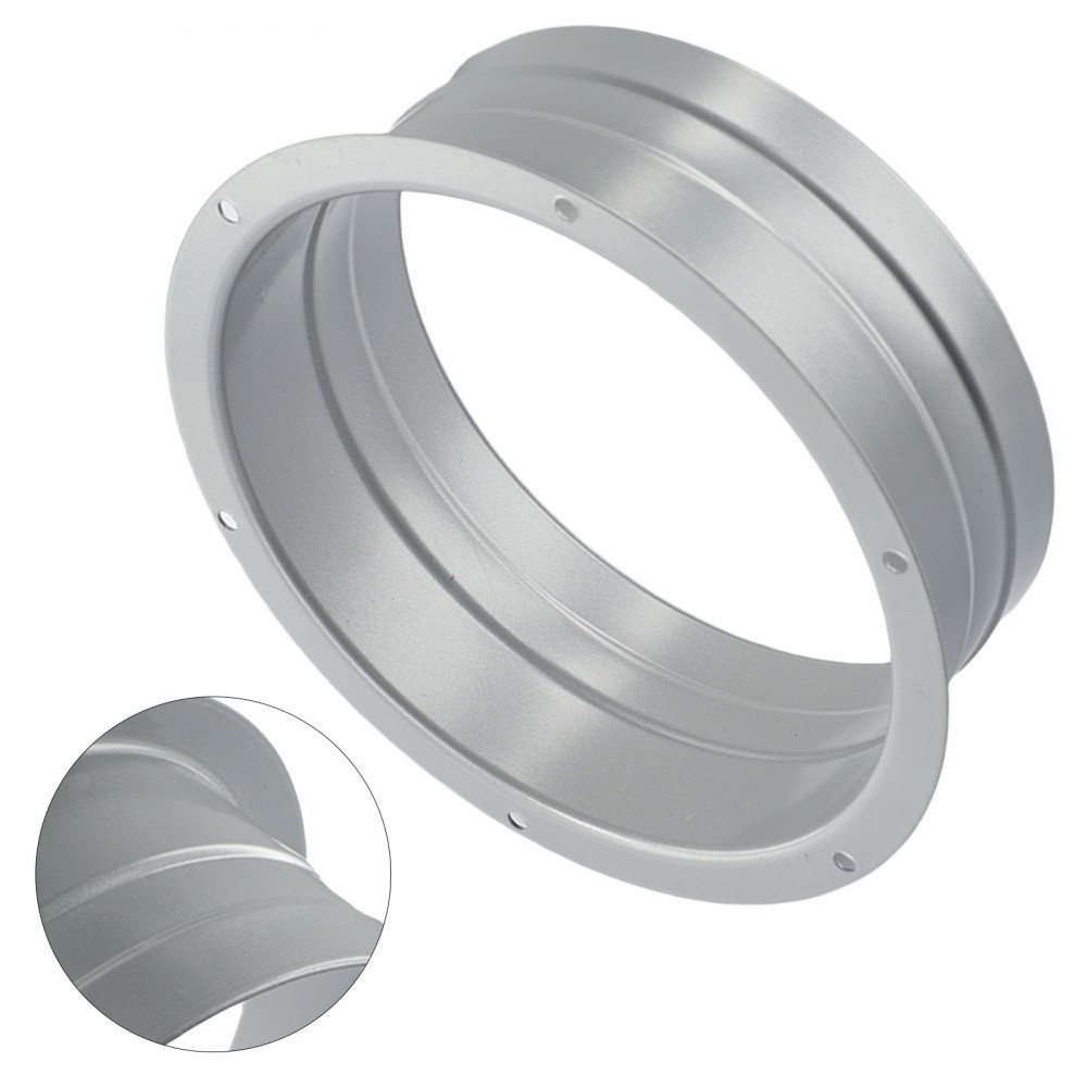 Flange Connection 75mm Air Pipe Hose Fitting Flange Gray Metal Vent ...