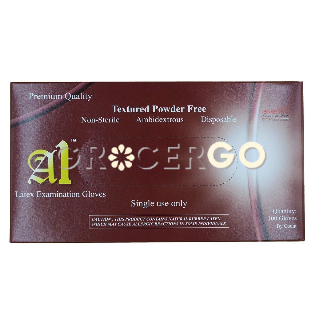 A1 Latex Glove Powder Free Disposable Small 100pcs | Shopee Singapore