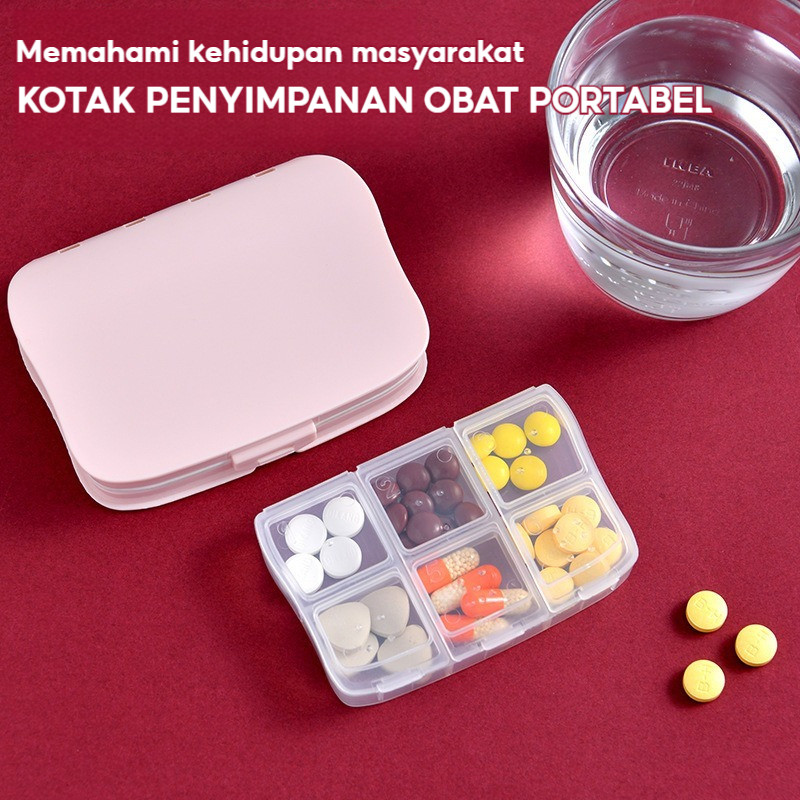 Weekly Vitamin Box Airtight Pill Box 6 Tight Medicine Box | Shopee ...