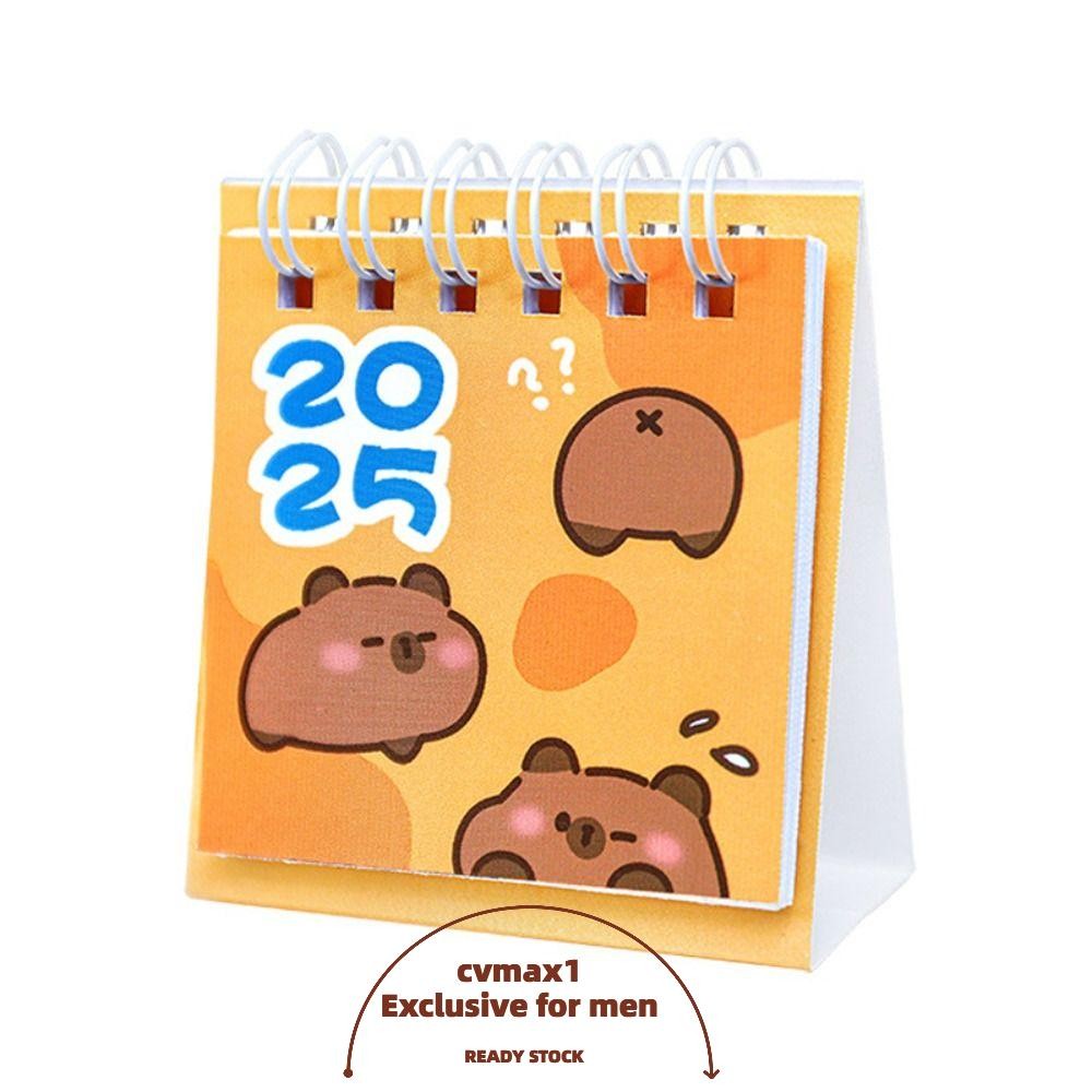 CYMX 2025 Calendar, Mini Cartoon Capybara Desktop Calendar, Cute ...
