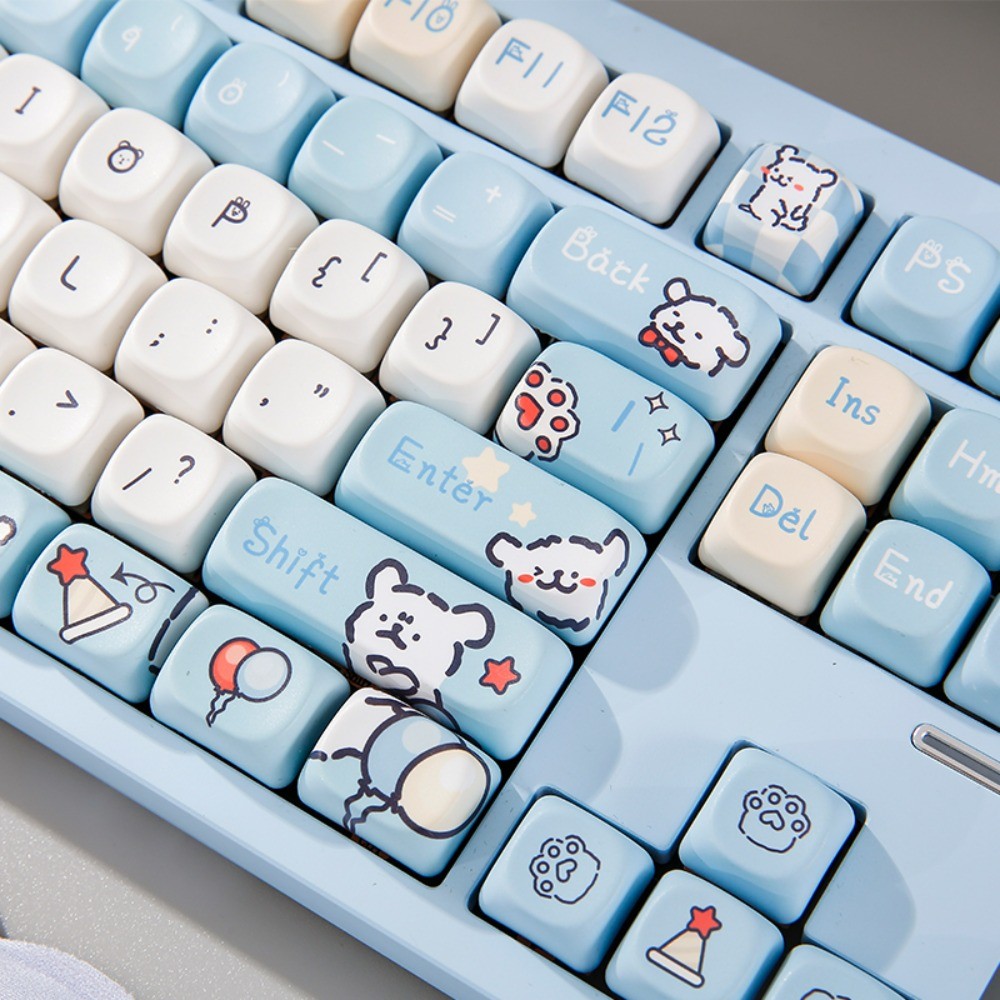 Line Puppy Keycap MOA Profile 135 Keys PBT Dye Sublimation Wooting MAD ...
