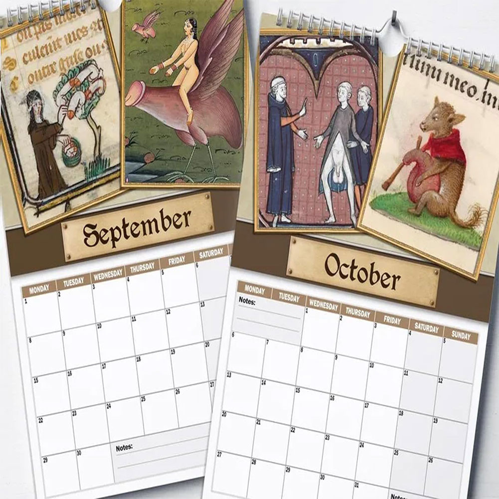 Medieval Pics 2025 Calendar Prank Medieval Wall Calendar Funny Wall Art ...