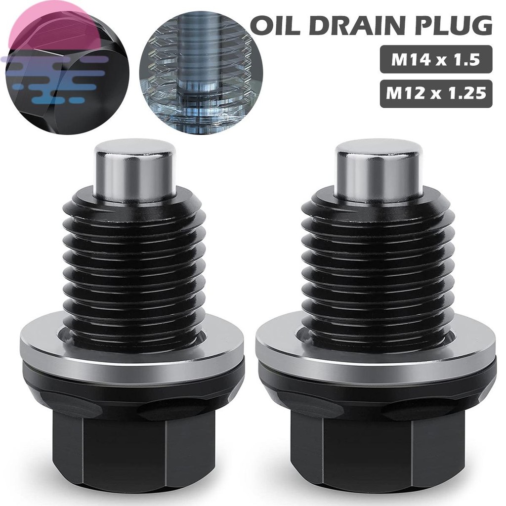 M12 x 1.25/ M14 x 1.5 Magnetic Oil Drain Plugs Aviation Aluminum ...