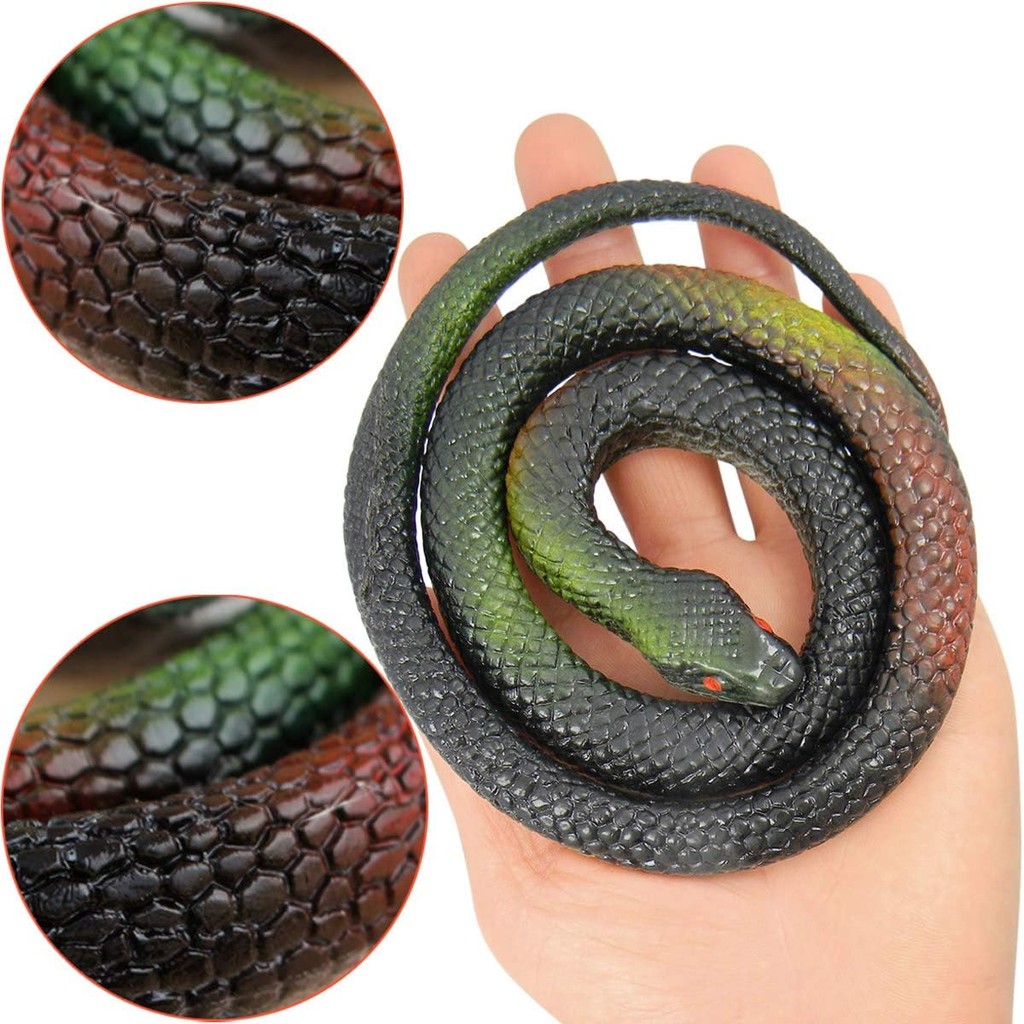Mainan Prank Ular getah Realistic Rubber Snakes Fake Snakes Glow Yellow ...