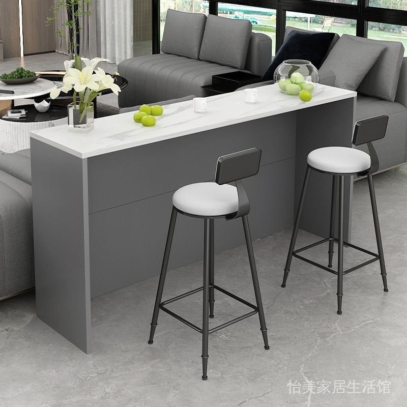 Back Cabinet Modern Minimalist Living Room Partition Dining Table Long ...