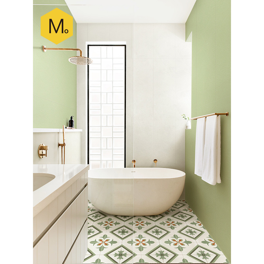 Momo's Home Japanese Style Bathroom Micro Cement Tile Wabi-sabi Style ...