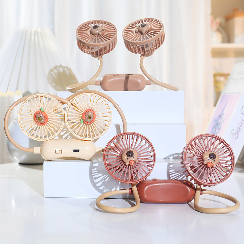 2025 Summer Lazy Outdoor Portable Hanging Neck Fan Adjustable Hose ...