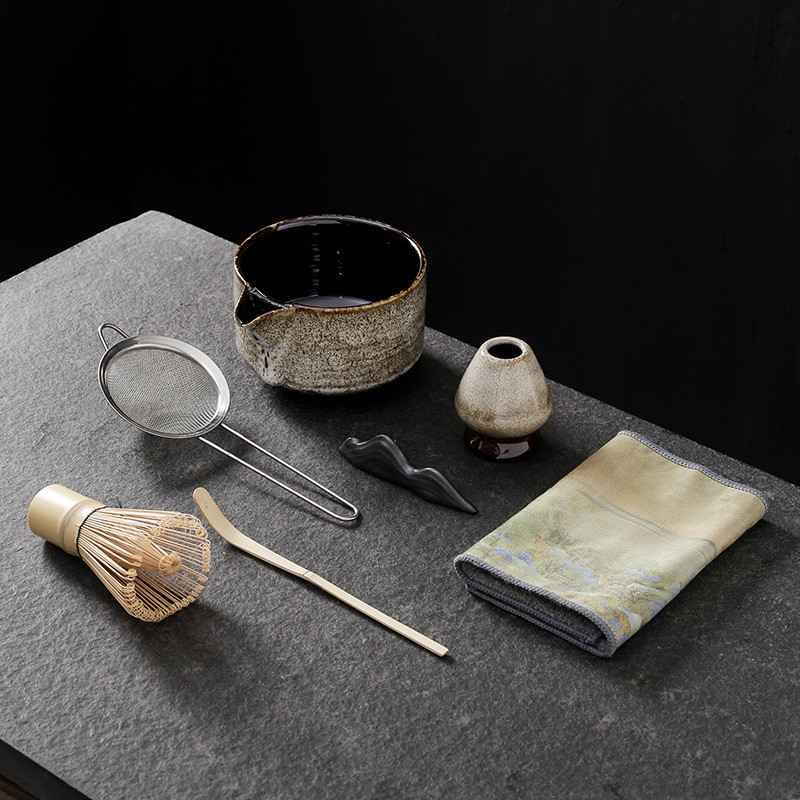 Japanese Raku-Yaki Matcha Set | Song Dynasty Tea Ceremony Kit w/ Glaze ...